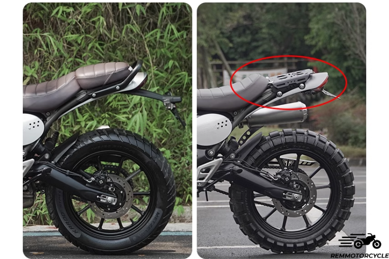 Rear luggage rack for Triumph Scrambler 400x / Speed 400 - REMMOTORCYCLE