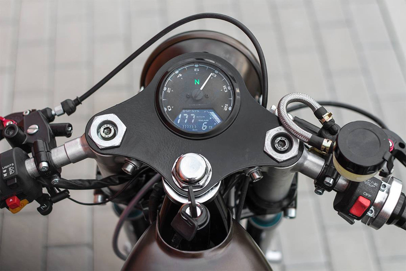 Complete Digital Motorcycle counter with cable with support - REMMOTORCYCLE